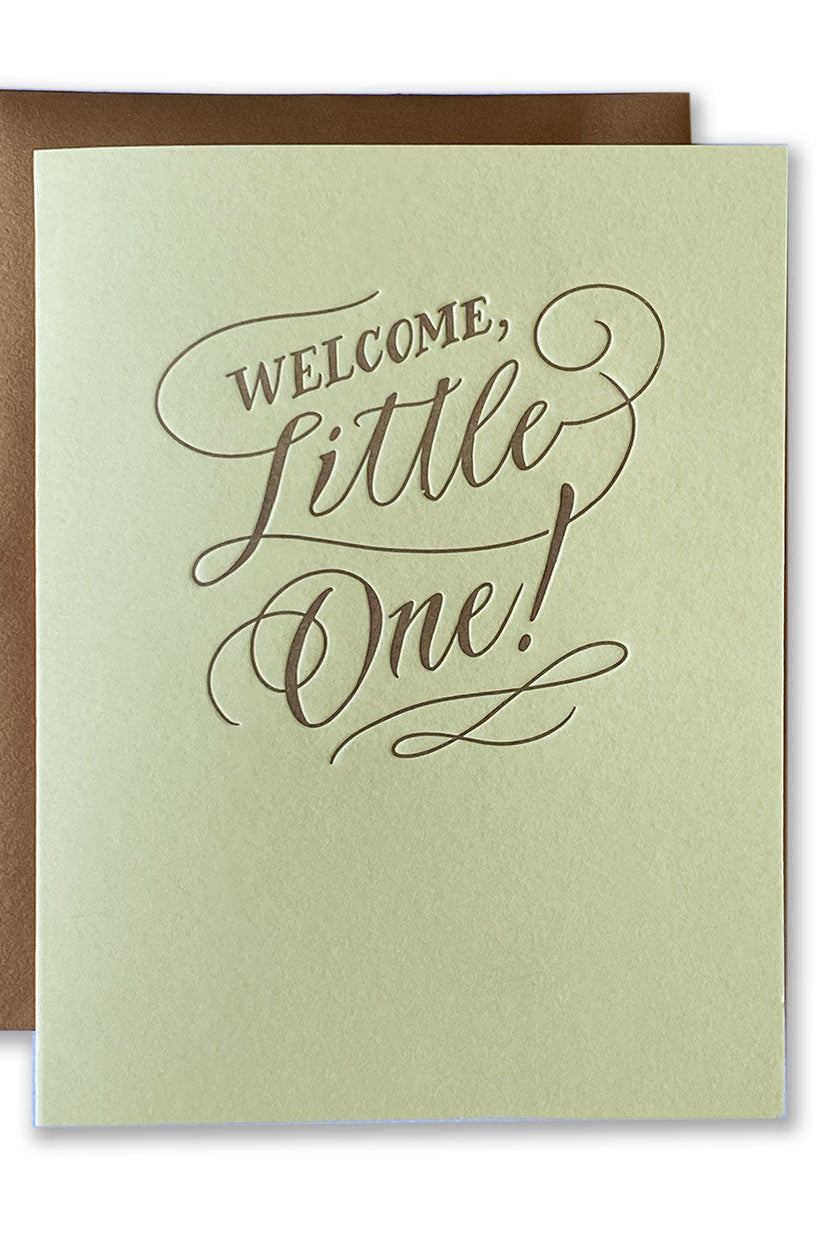 Letterpress Card - Welcome Little One – Little Triffids Flowers