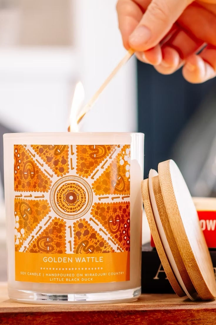 ‘Golden Wattle’ Candle – Little Triffids Flowers